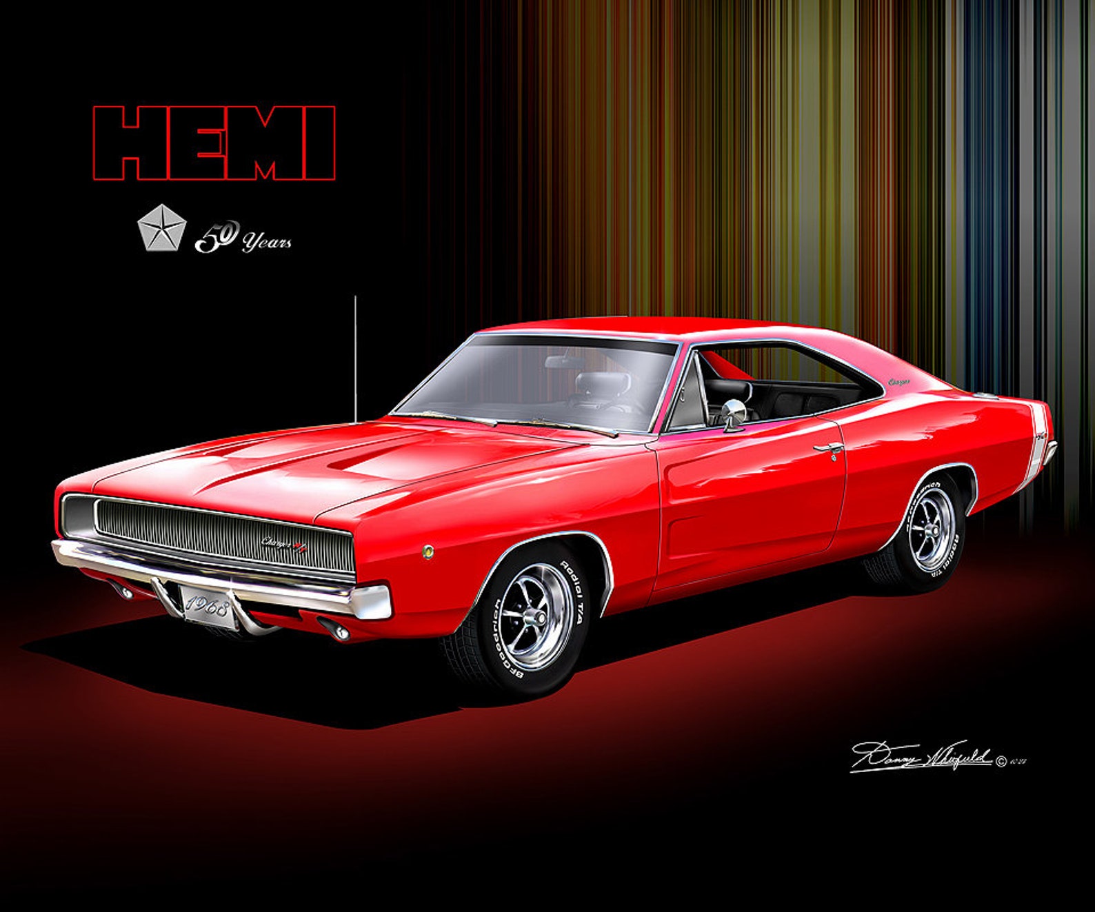 Chrysler Celebrates Hemi 50th Anniversary Muscle Cars Art Prints by ...