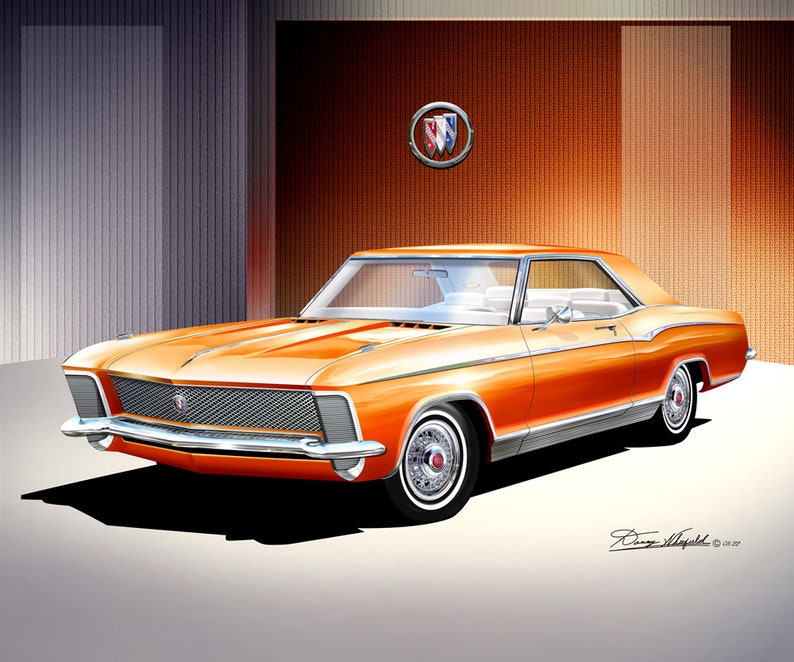 1965 Buick Riviera Art Print: Customized Editions, Car Enthusiast Wall ...