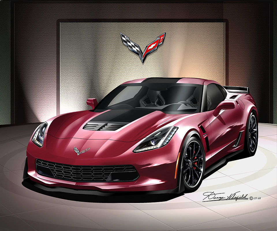 C7 Corvette Grand Sport Art Print: Automotive Wall Art by Danny ...