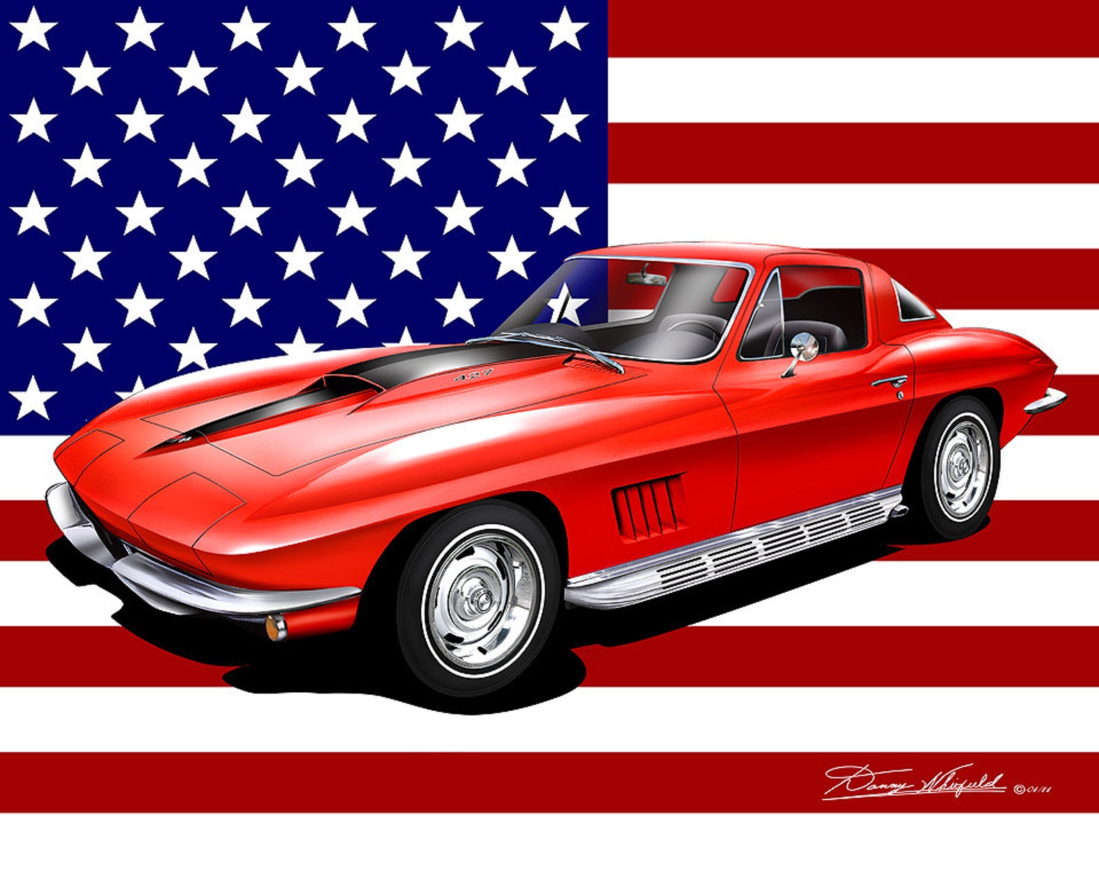 Chevrolet Corvette Stingray Art Prints by Danny Whitfield the All ...