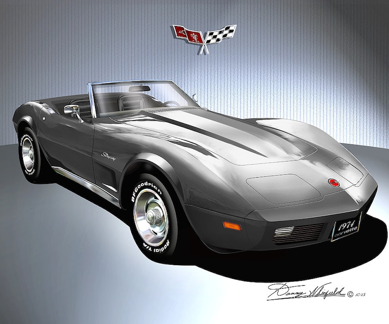 Chevrolet Corvette Art Prints by Danny Whitfield 1973-1974 C3 Corvette ...