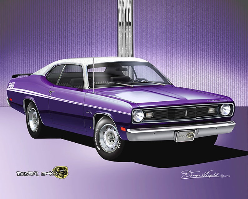 1970 Plymouth Duster Art Print: Vintage Car Poster - Etsy