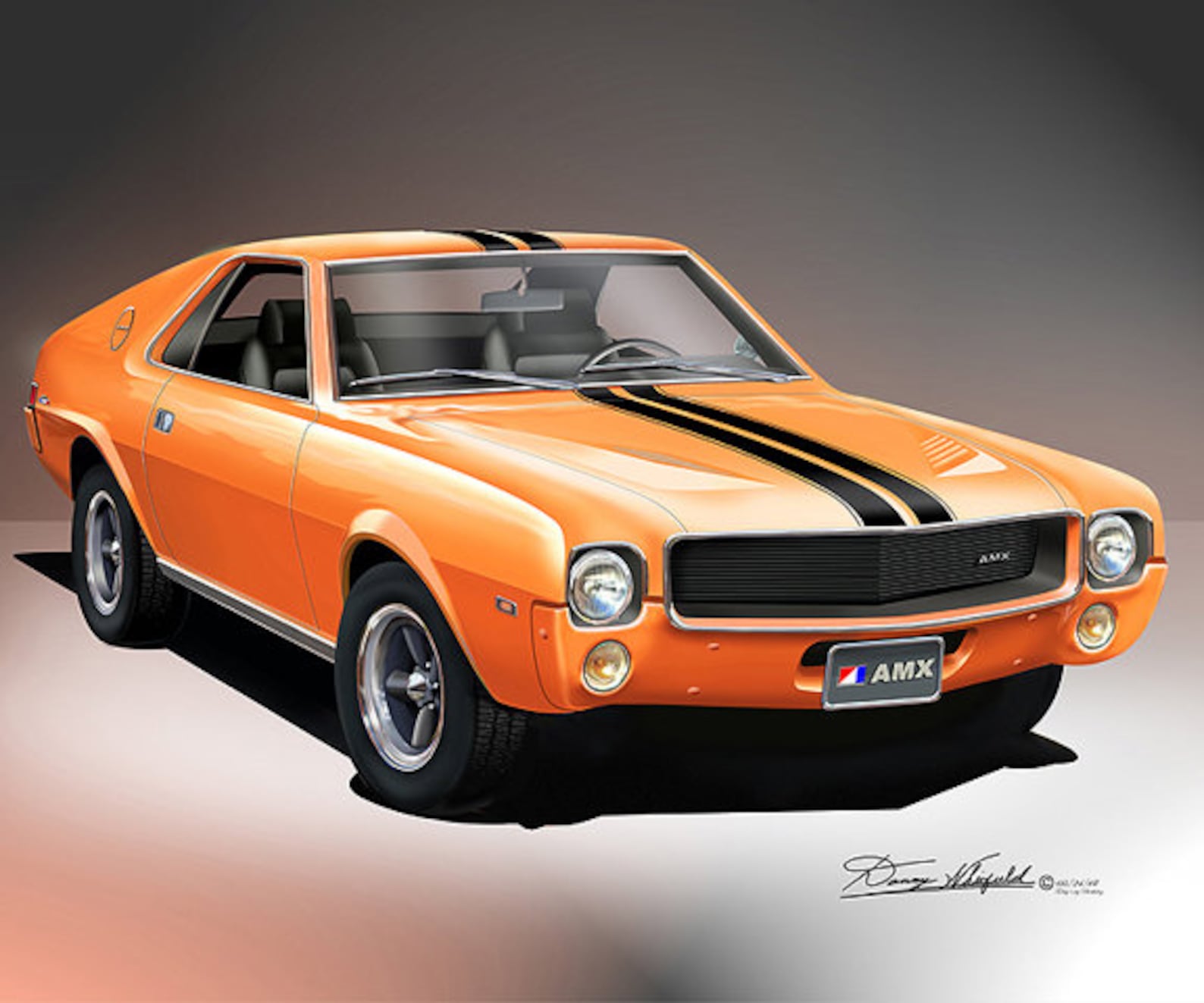 1969 AMC AMX Art Print: Vintage Car Poster, Automotive Wall Art Comes ...