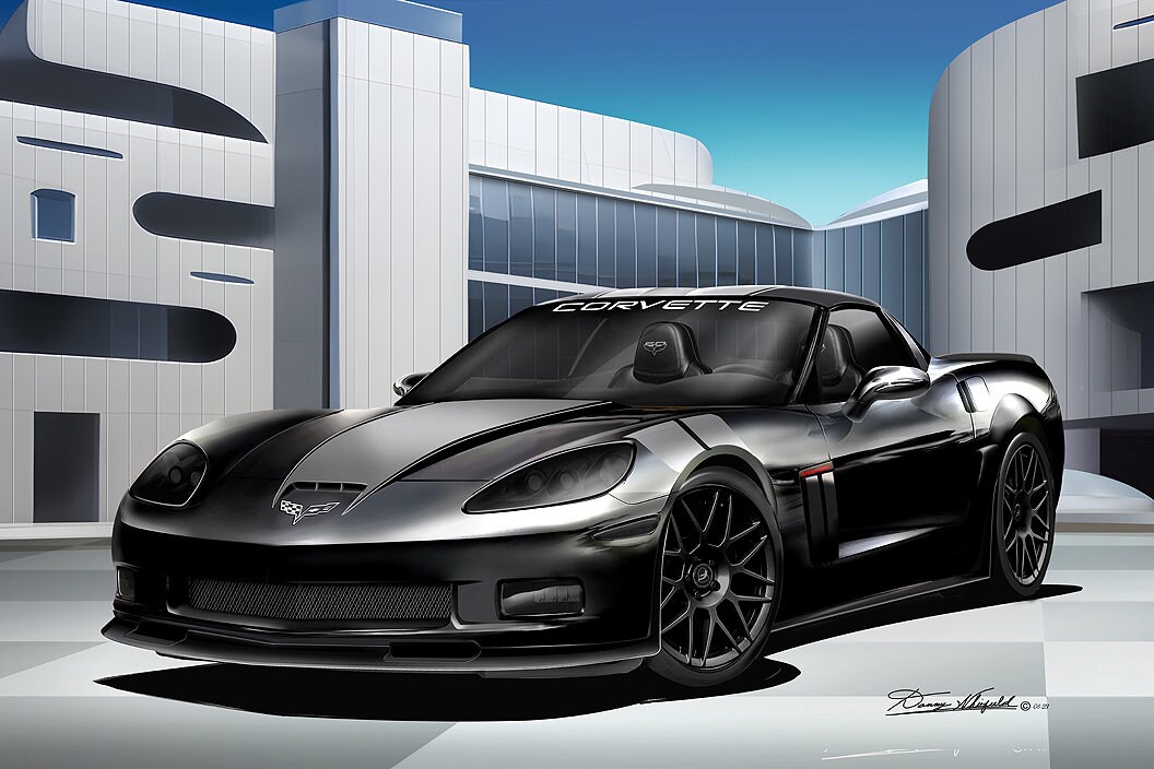C3 C8 Chevrolet Corvette Art Prints by Danny Whitfield Speed Balls C8R ...
