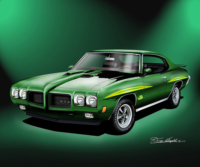 1970 Pontiac GTO Judge Art Print: Car Enthusiast Wall Decor Comes in 5 ...