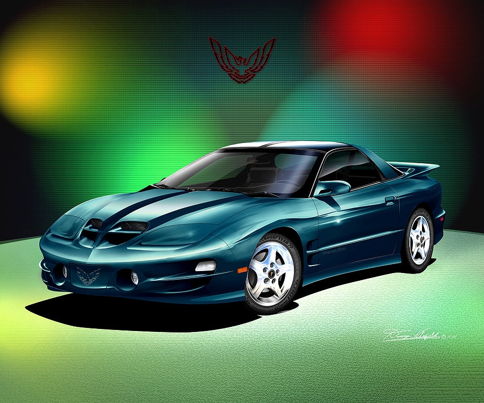 1998-2002 Pontiac Firebird Trans Am Art Print: Car Poster Comes in 5 to ...
