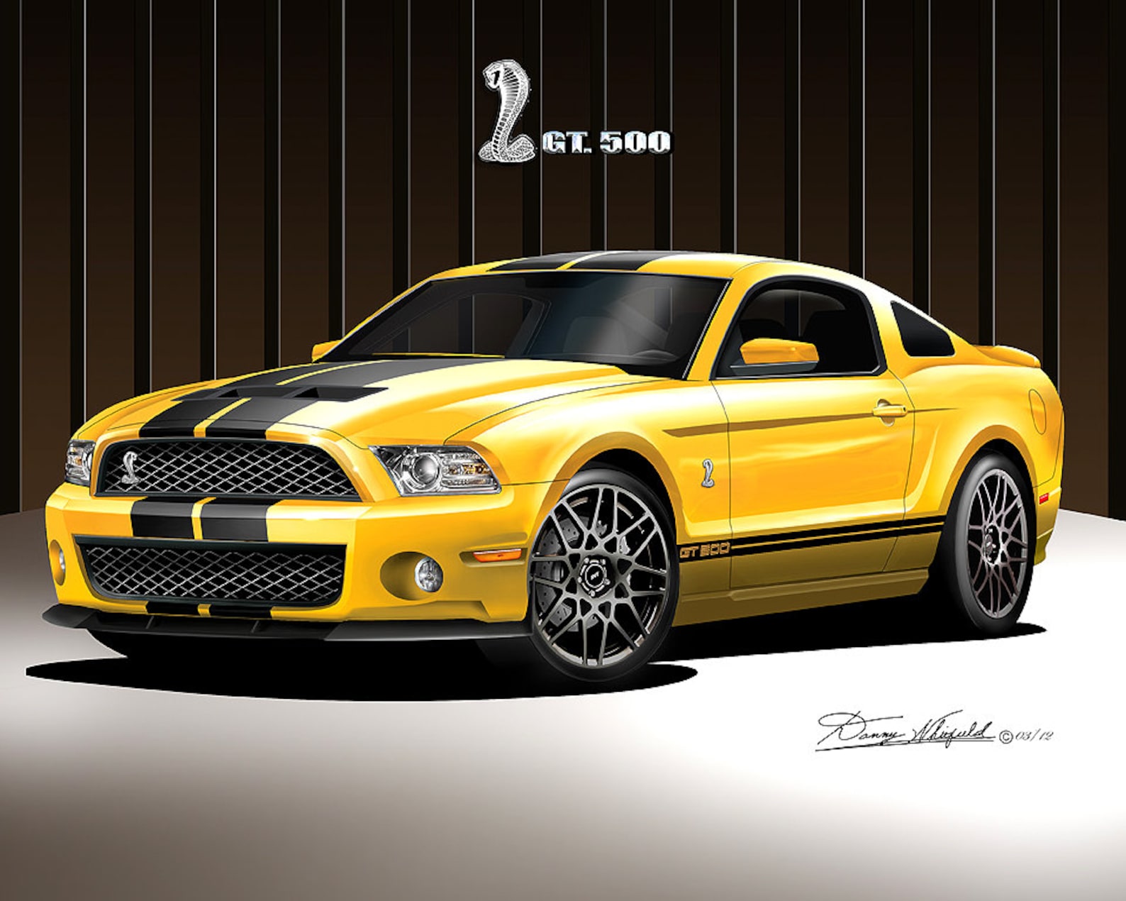 2011-2012 Mustang Shelby Art Prints by Danny Whitfield | Comes in 8 ...