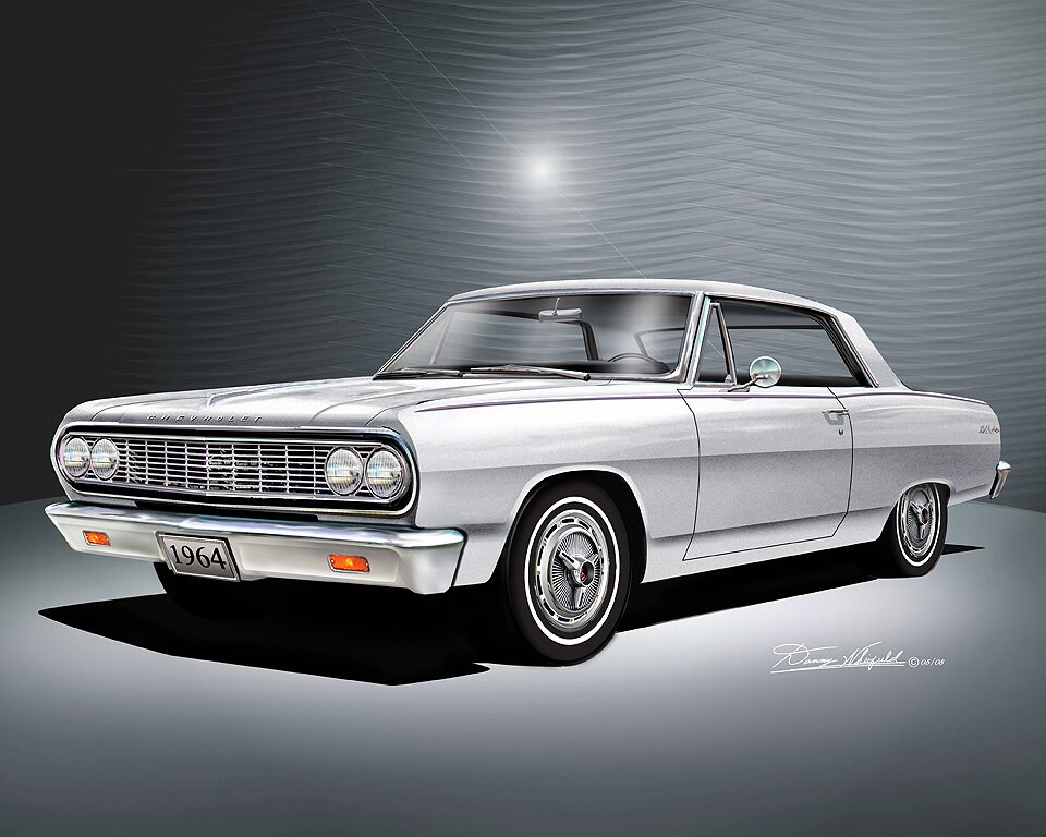 1964 Chevelle Art Print: Vintage Car Poster by Danny Whitfield Comes in ...