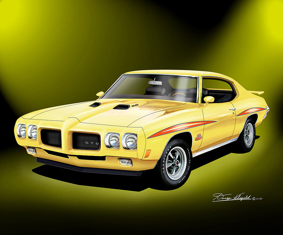 1970 Pontiac GTO Judge Art Print: Car Enthusiast Wall Decor Comes in 5 ...