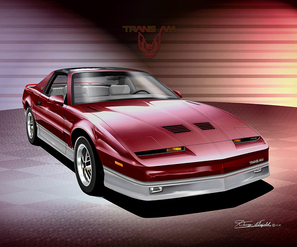 1985-1986 Pontiac Firebird Trans Am Art Print: Automotive Wall Decor ...