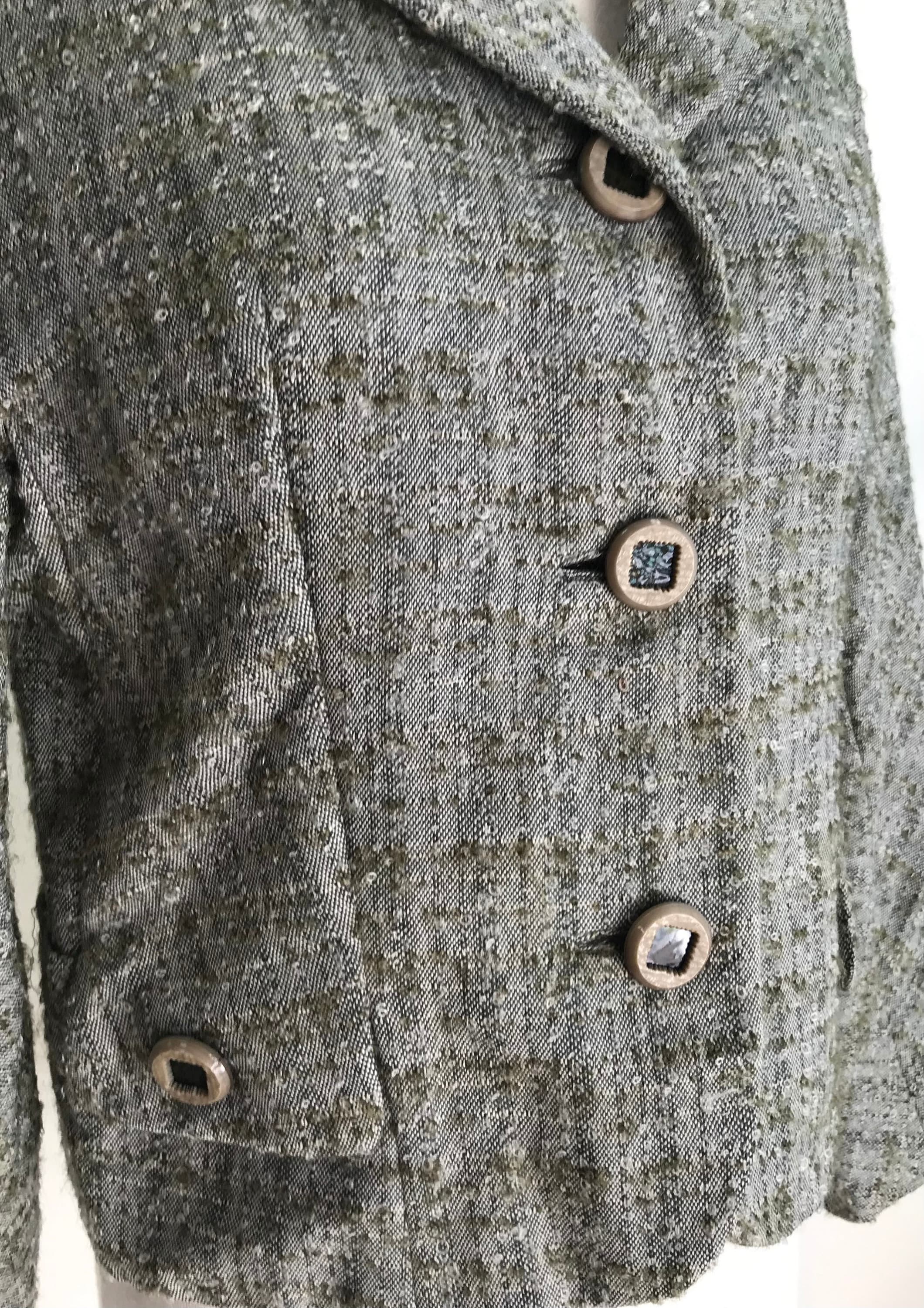 1950/1960's Green Nubby Tweed Jacket W/ Dolman Sleeves - Etsy