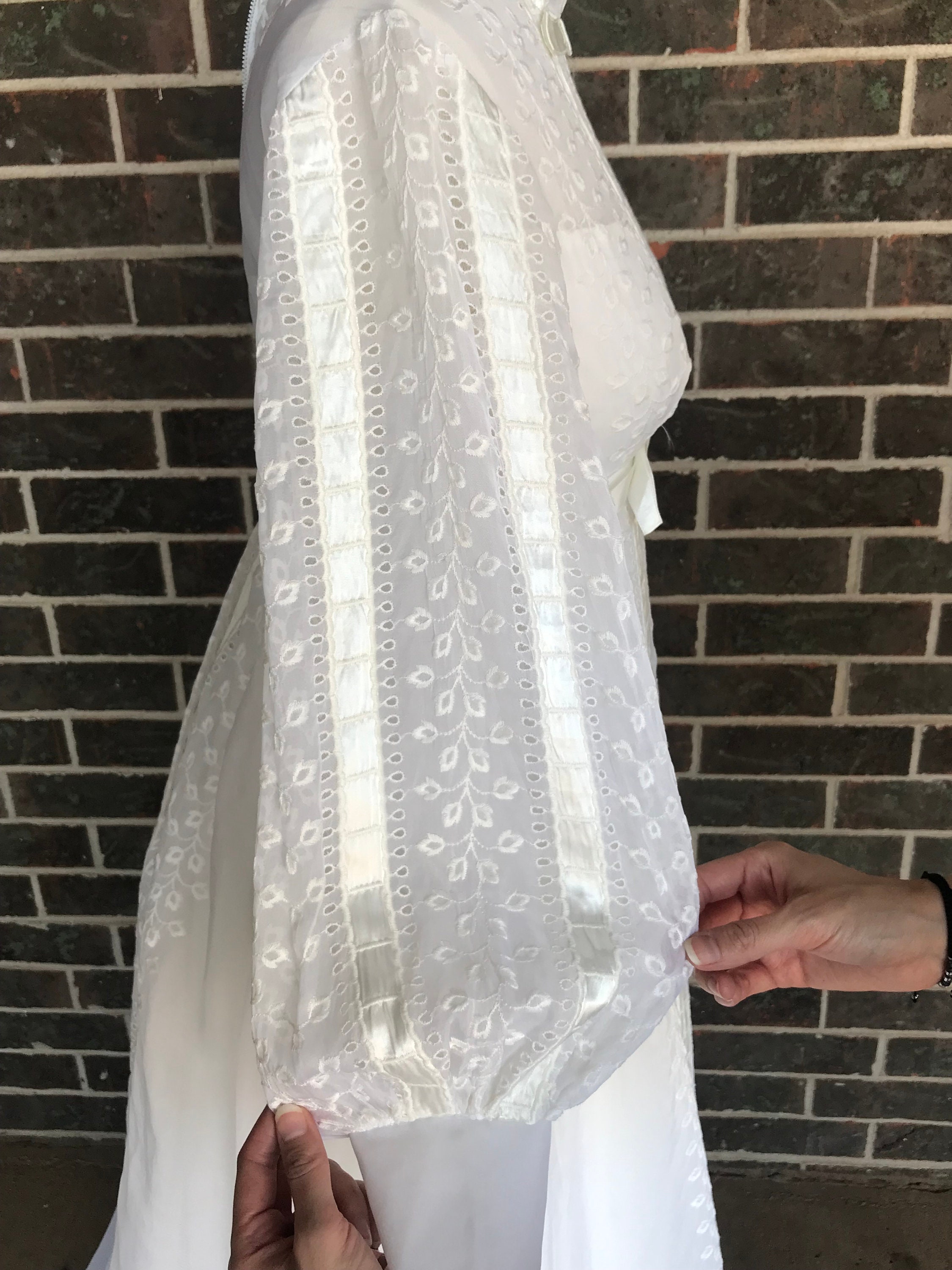 Vintage Regency Style Embroidered Long Sleeve Wedding Gown With Empire ...