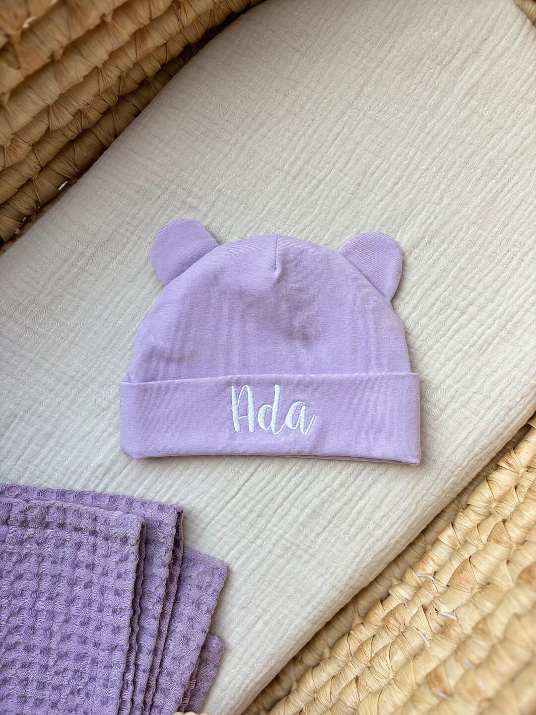 Personalized Newborn Hat With Name, Embroidered Baby Hat With Name ...