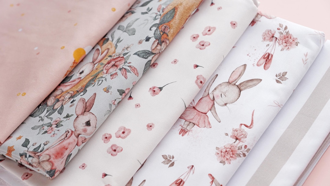 Baby Girl Cotton Fabric for Kids Pastel Fabric for Baby Quilt Fabric ...