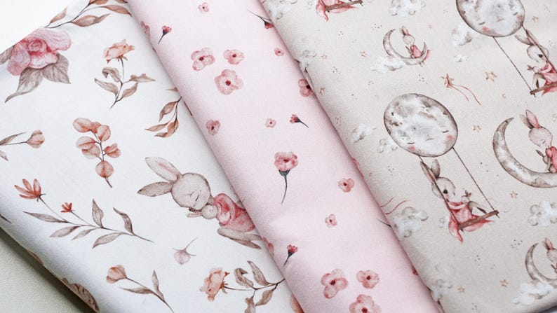 Baby Girl Fabric by 0.5 Yard Cotton Fabric for Baby Cotton Fabric for ...