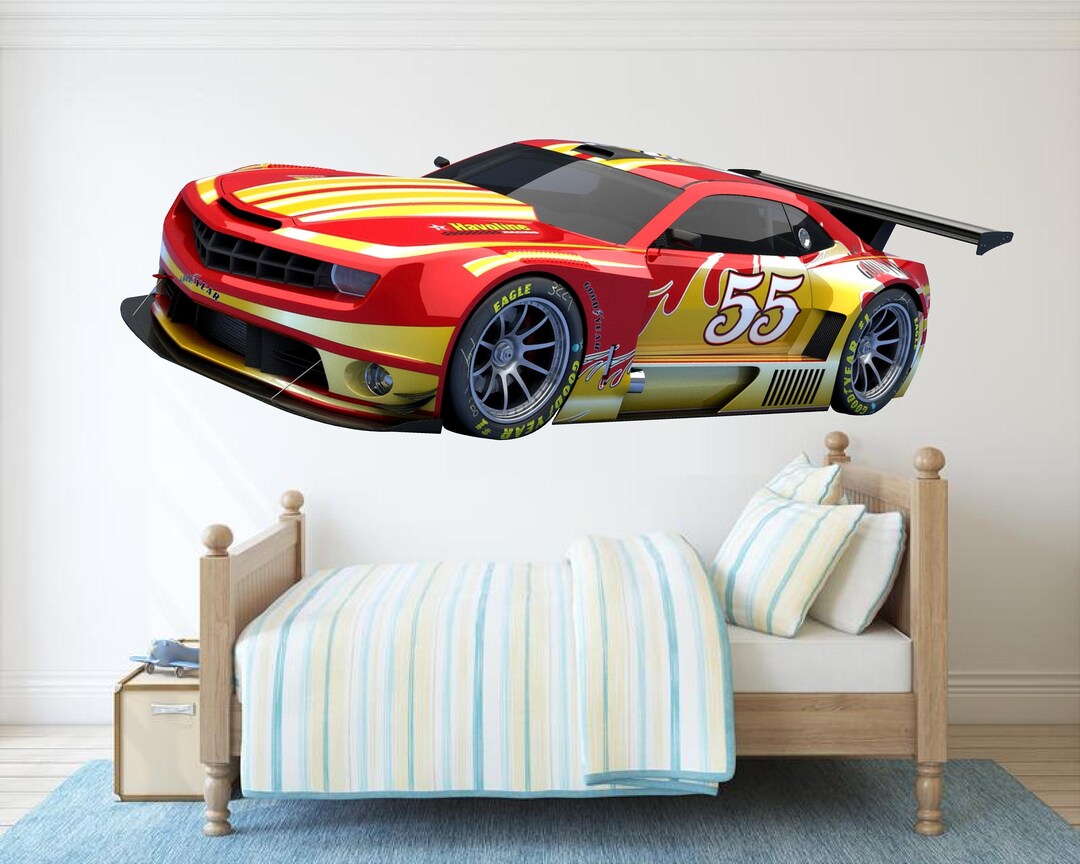 Race Car Vinyl Decal for Walls, Windows and Any Smooth / Flat Surface ...