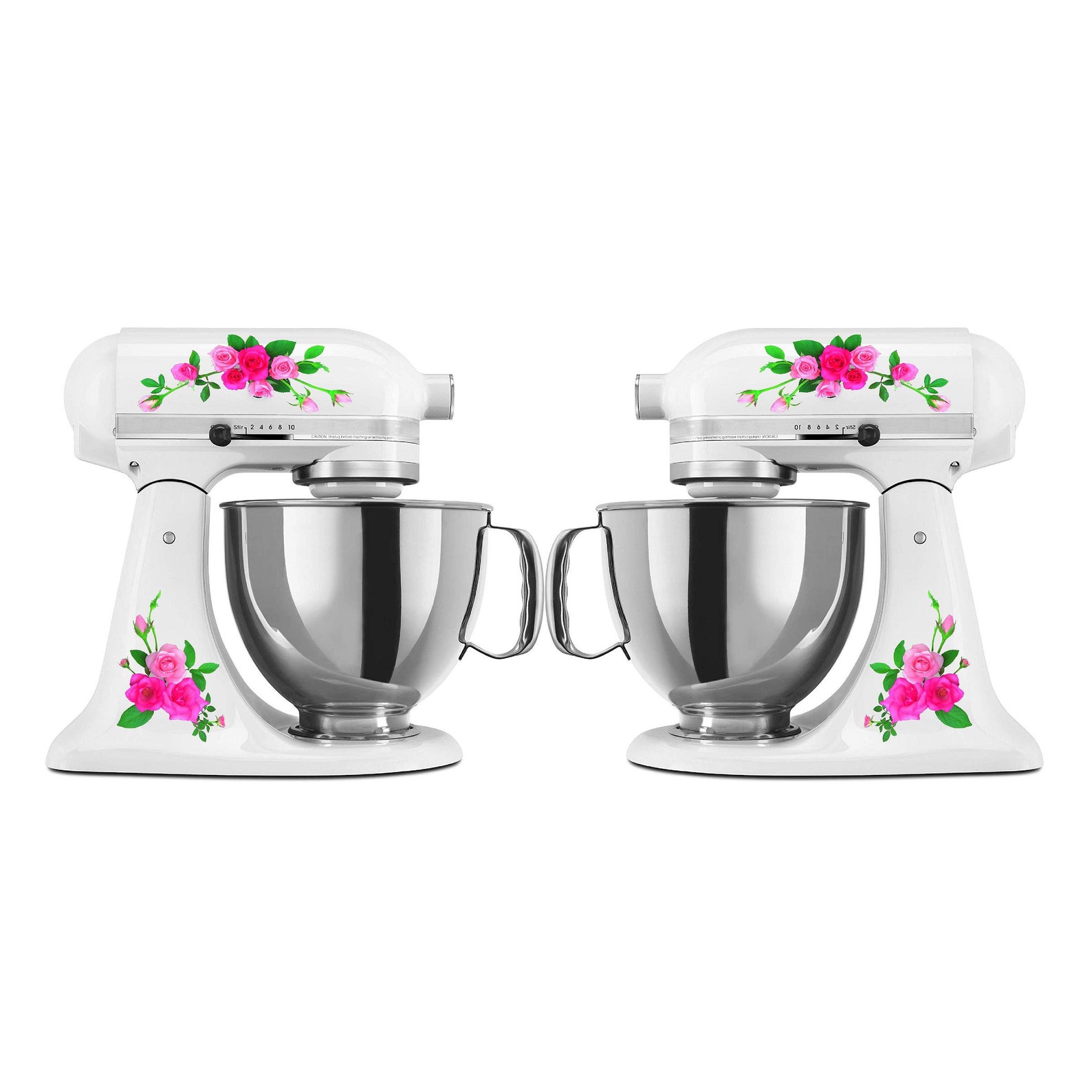 Hot Pink Roses Cute Vinyl Decal Set for Large Stand Mixers | Etsy
