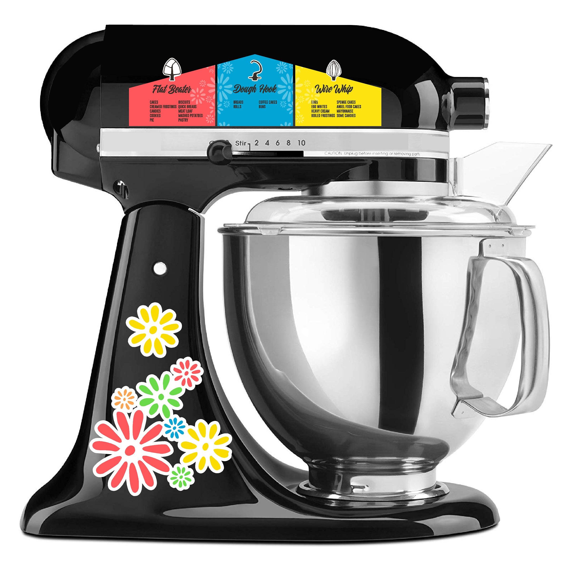 Rainbow Mixer Speed Settings Flower Pattern Decal Set for - Etsy