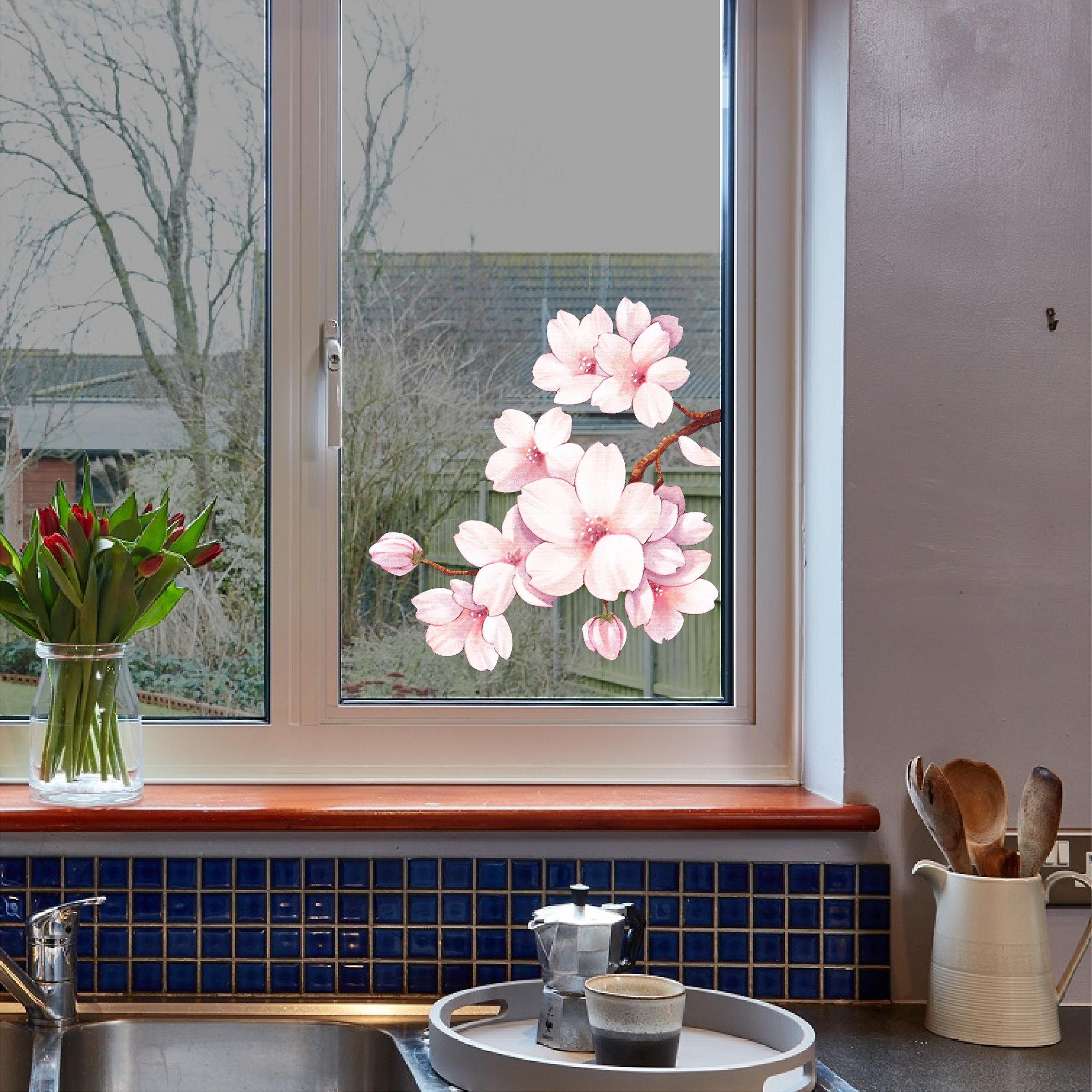 Vinyl Window Decal Flower - Etsy