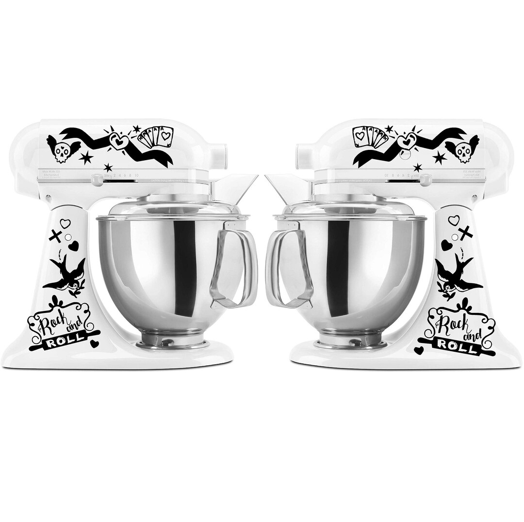 Tattooed Mixer Decal - Cut Vinyl Decal Sticker Set for Large Stand ...