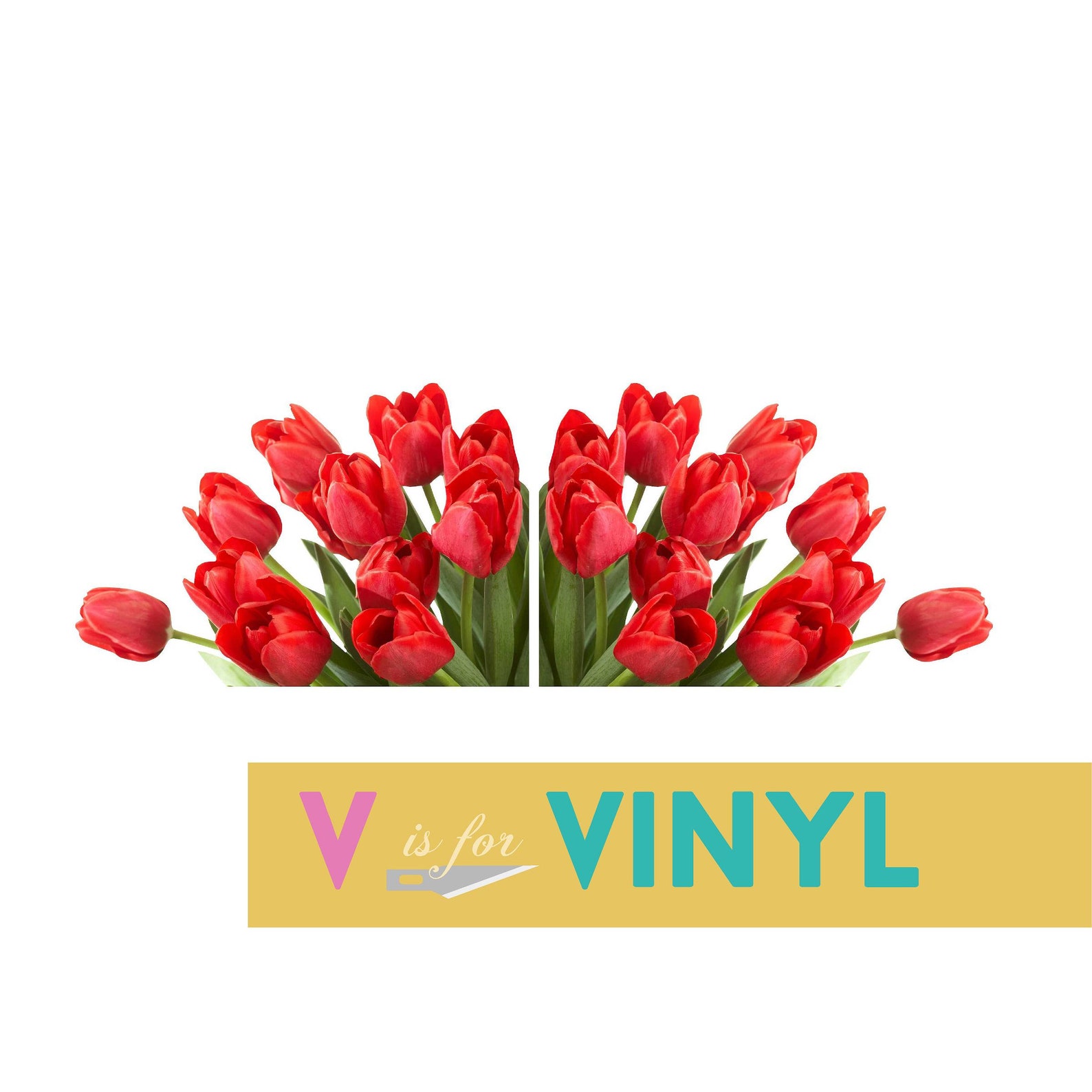 Cute Red Tulip Bush Decal Set for All Slow Cooker Pots | Etsy