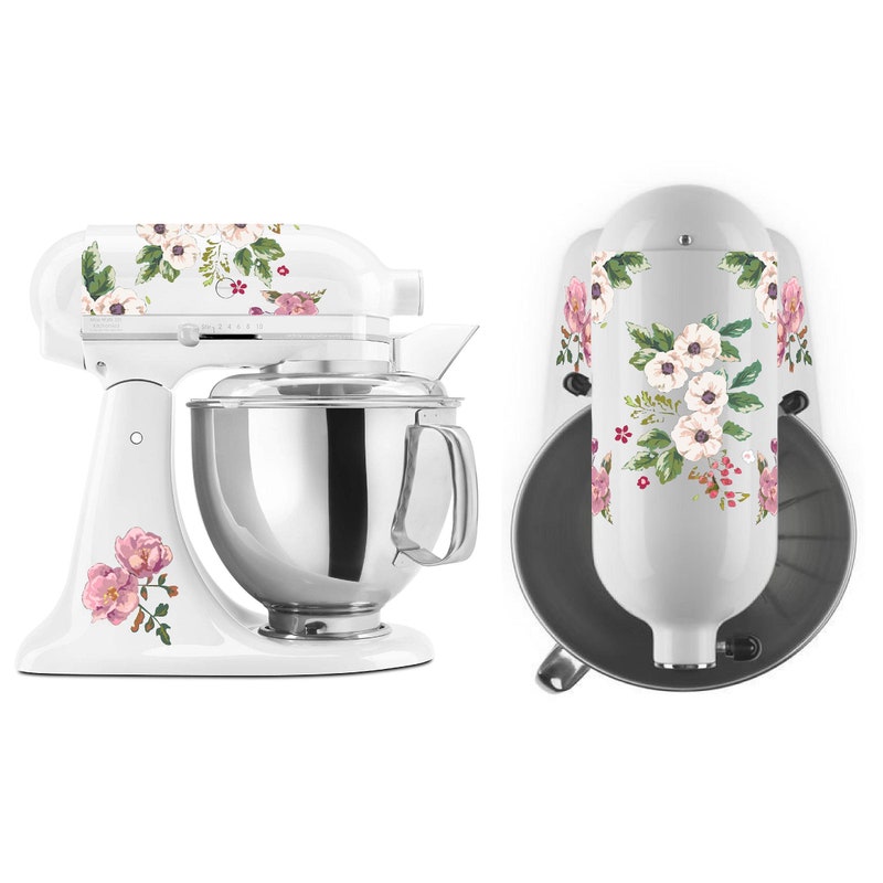 Kitchenaid Mixer Decals Flowers - Etsy