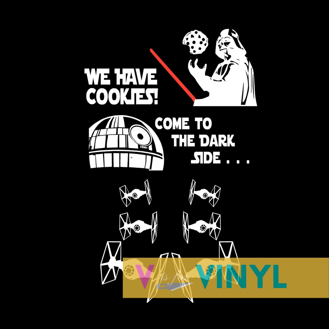 Come to the Dark Side We Have Cookies Sci-fi Inspired Decal - Etsy