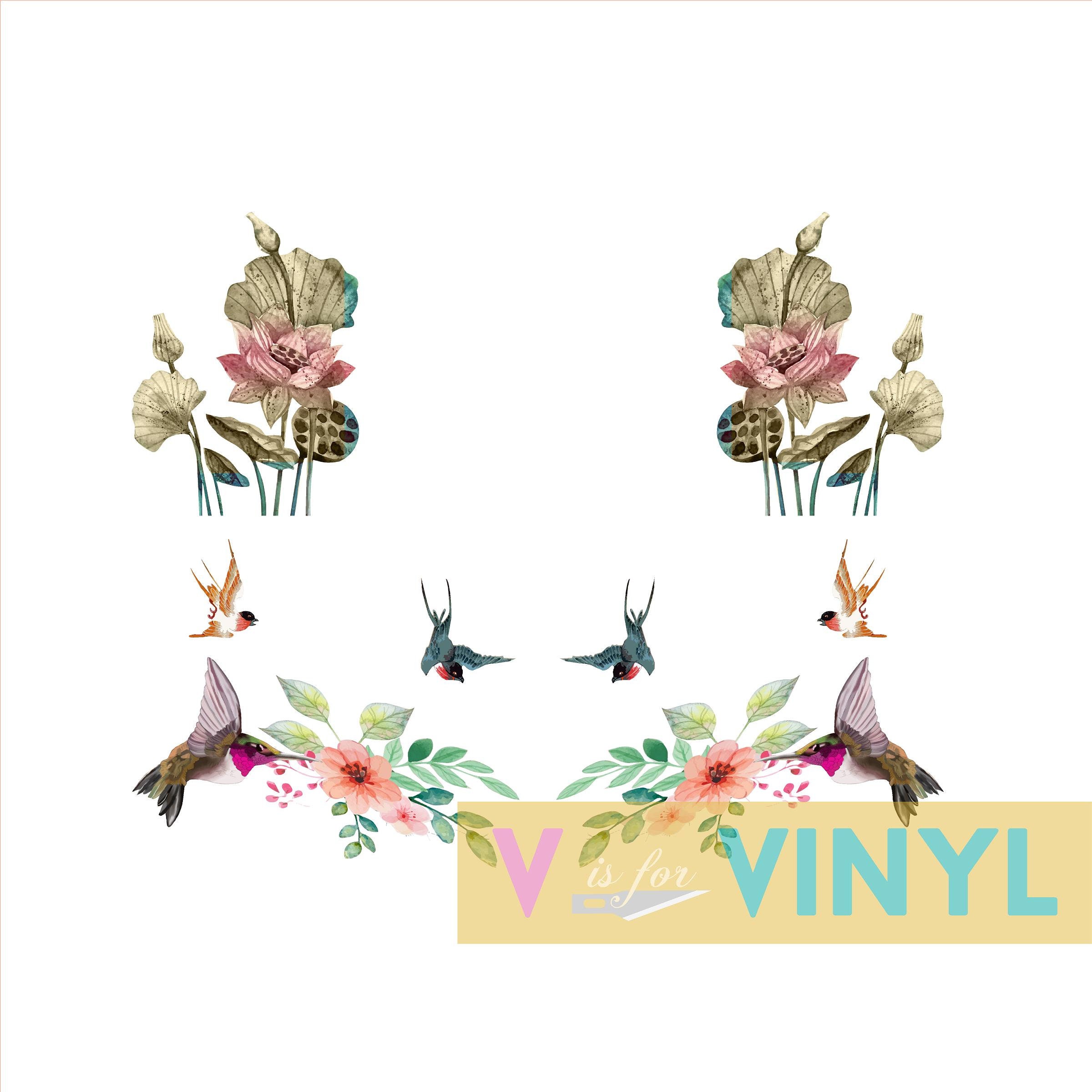 Hummingbirds and Flowers Decal Set for All Slow Cooker Pots | Etsy