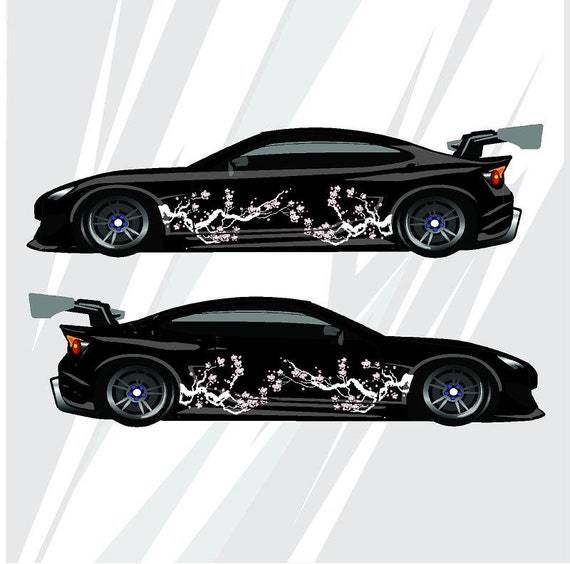 White Cherry Blossom Sakura Tree Medium 3m UV Laminated Car Wrap 2 or 4 Piece Mirrored Set Vinyl Decal Sticker FREE SHIPPING Etsy