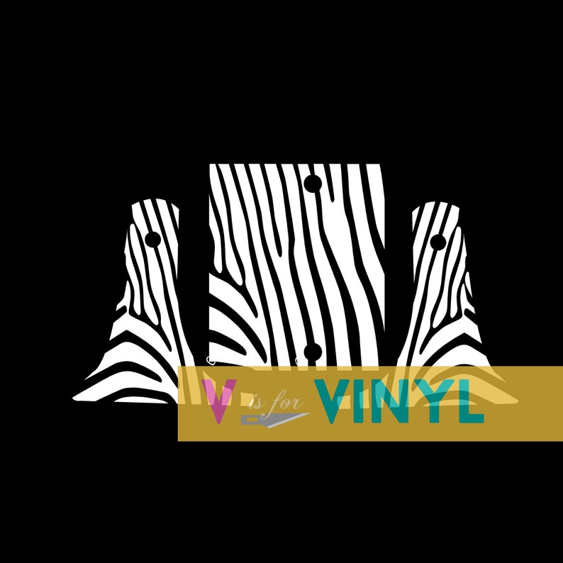 Zebra Print Cut Vinyl Decal Sticker Set for Large Stand | Etsy