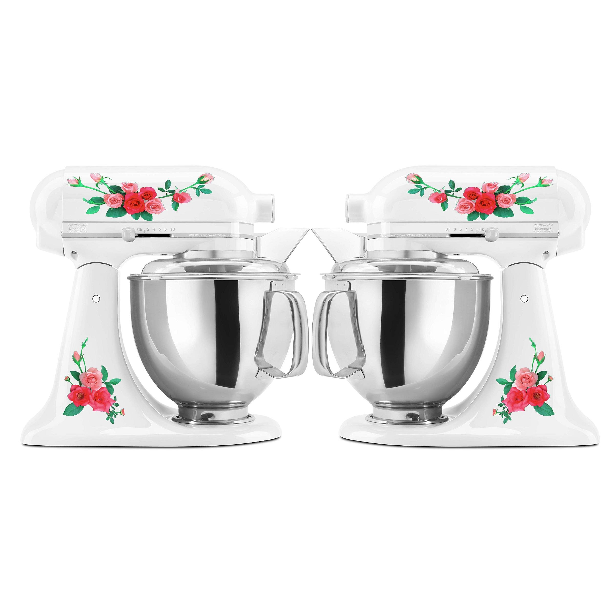 Red and Pink Roses Decal Set for Large Stand Mixers - Etsy UK