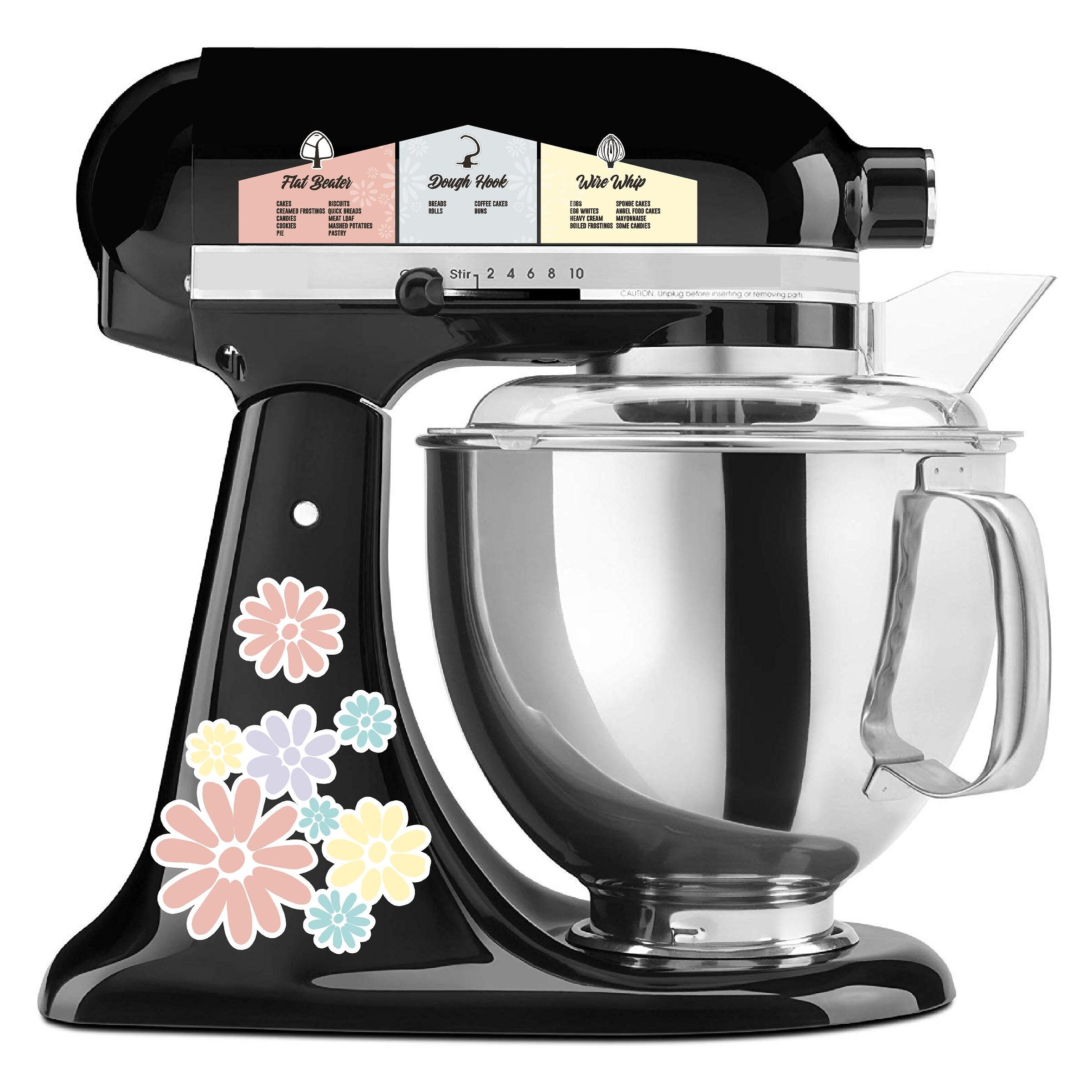 Pastel Rainbow Mixer Speed Settings Flower Pattern Decal Set - Etsy