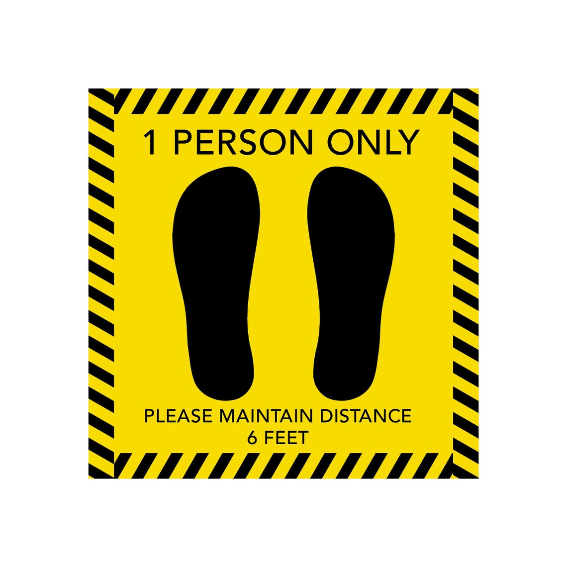 ONE PERSON ONLY Printed / Laminated Decal for Social - Etsy