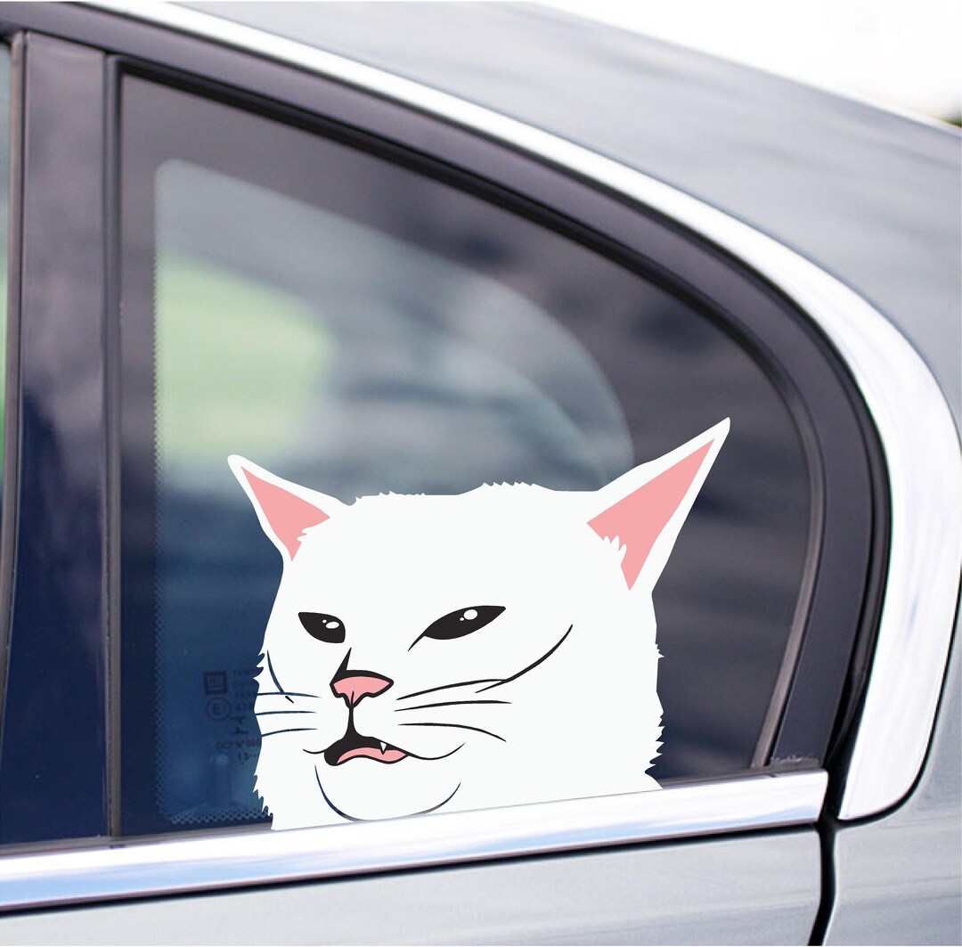 Smudge Cat Meme Funny Peeker Sticker Window Decal - Etsy