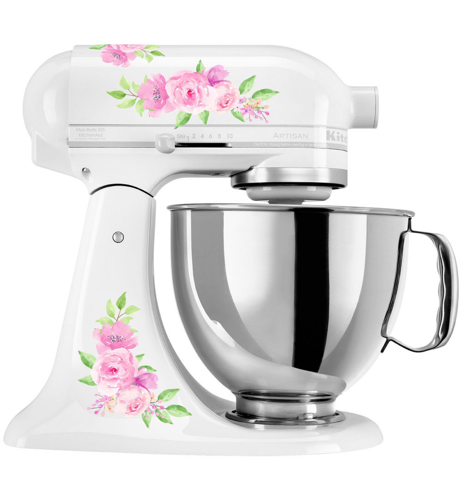 Hand Painted Watercolor Rose Mixer Decal Set for Large Stand - Etsy