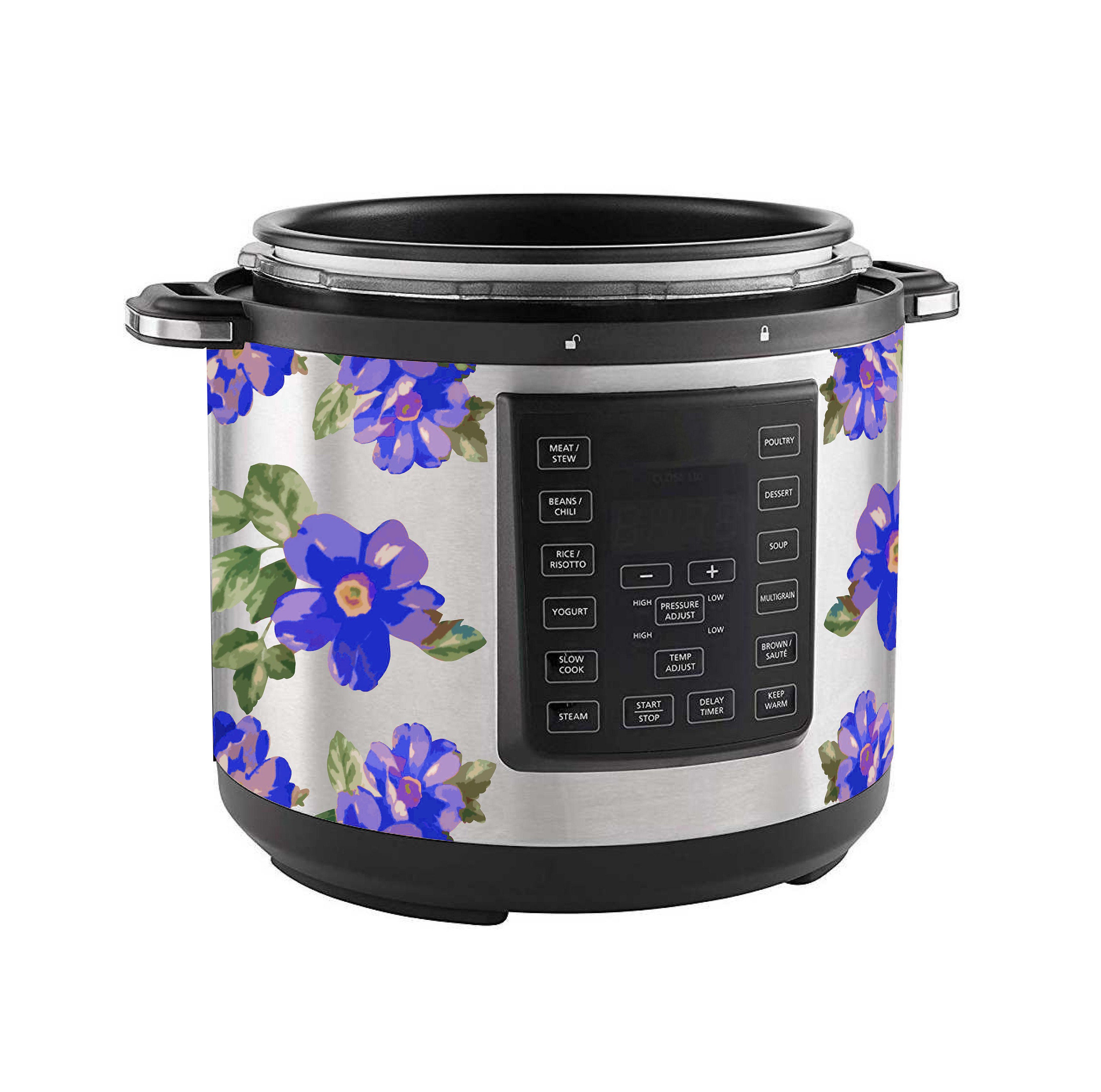 Blue Flower Woman Floral Decal Set for All Slow Cooker Pots | Etsy