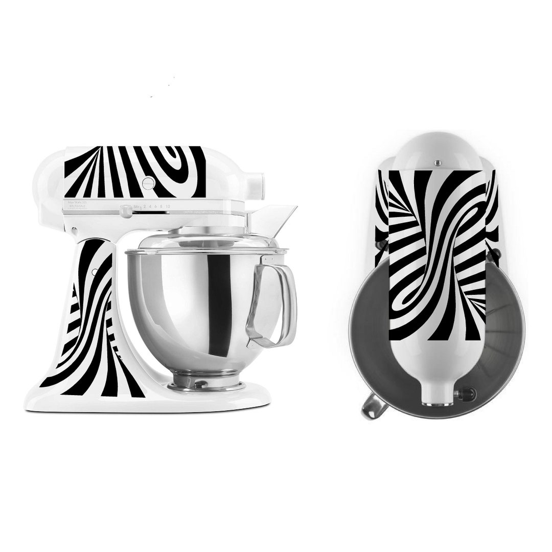 3D Mixer Design Swirl Cut Vinyl Decal Sticker Set for Large Stand ...