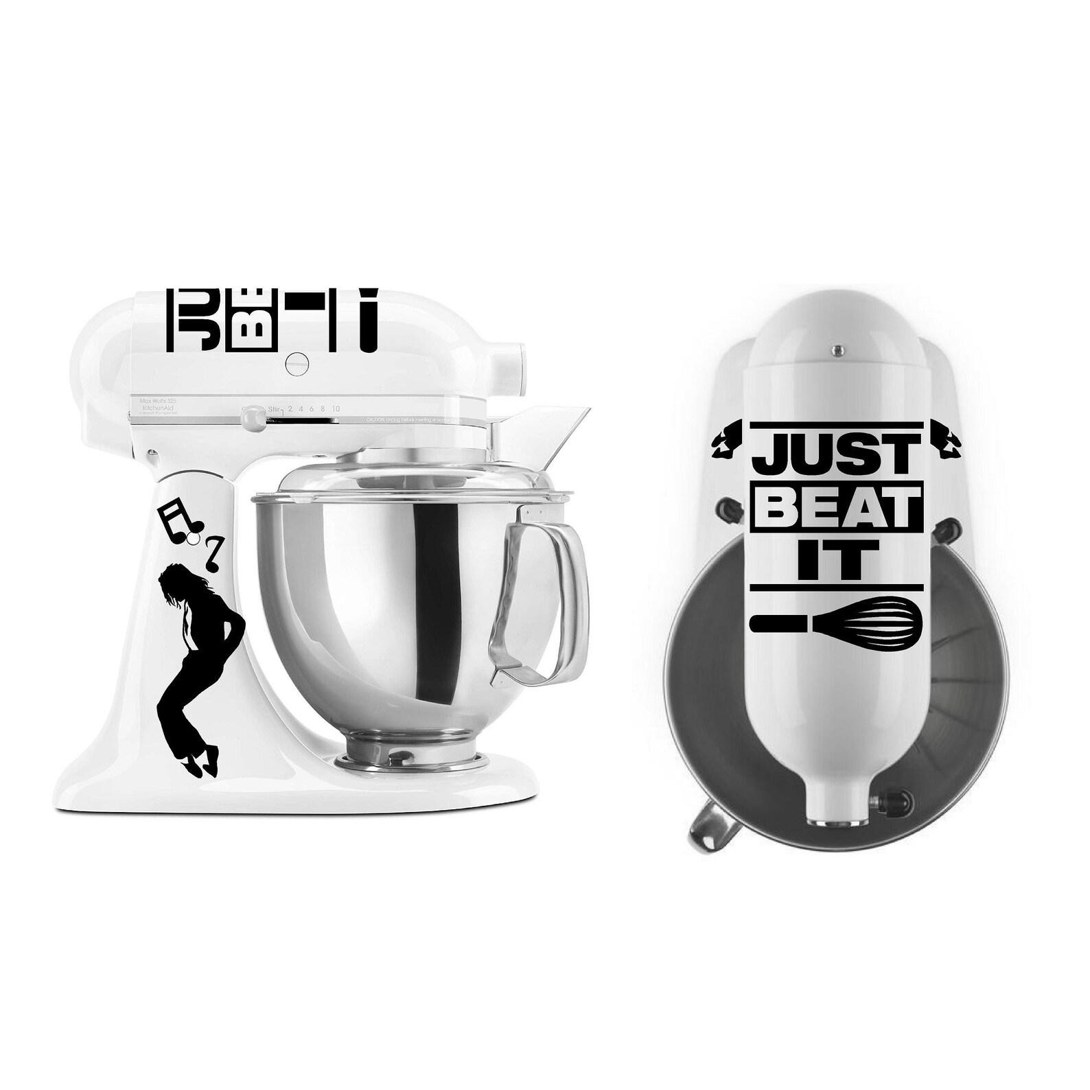 Beat It Mixer Decal Cut Vinyl Decal Sticker Set for Large - Etsy