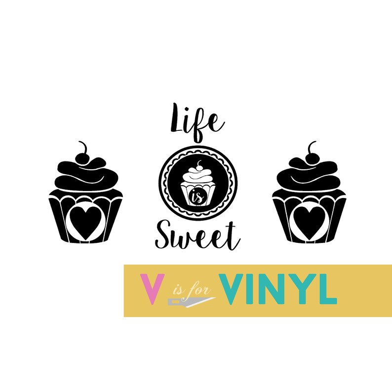Life is Sweet Cupcake Decal Set for Large Stand Mixers | Etsy