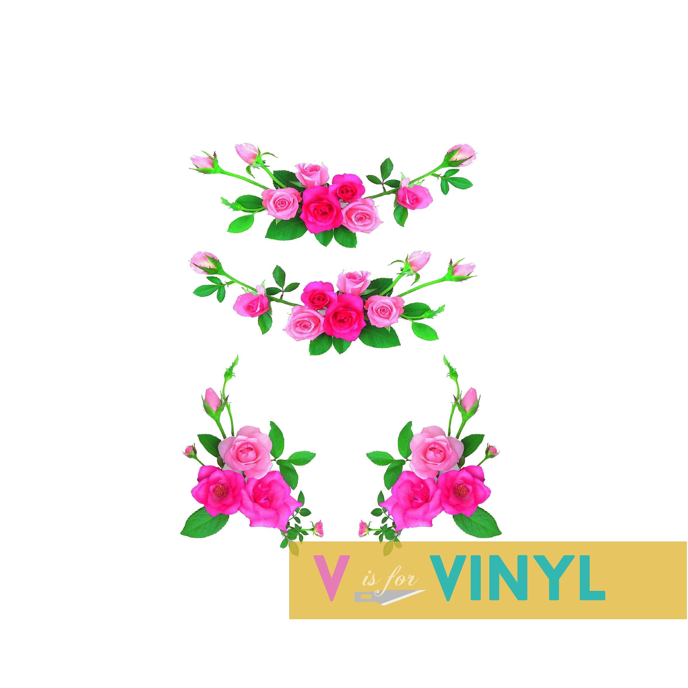 Hot Pink Roses Cute Vinyl Decal Set for Large Stand Mixers | Etsy