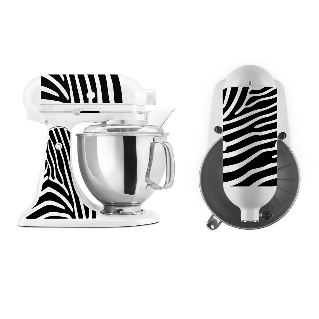 Zebra Print - Cut Vinyl Decal Sticker Set for Large Stand Mixers - Etsy