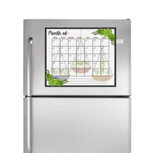 Succulents and Cacti Theme Whiteboard Calendar GIANT Magnet - Etsy