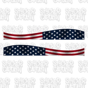 American Flag Patriot Rocker Professional Quality 3m UV Laminated Car ...