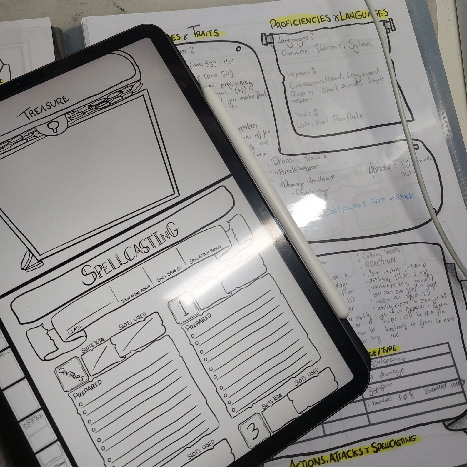 Dnd Character Journal (5E) - Printable - Etsy