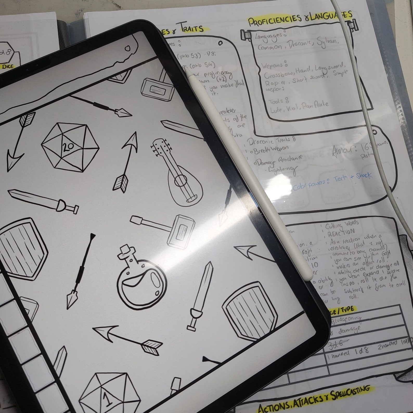 Dnd Character Journal (5E) - Printable - Etsy