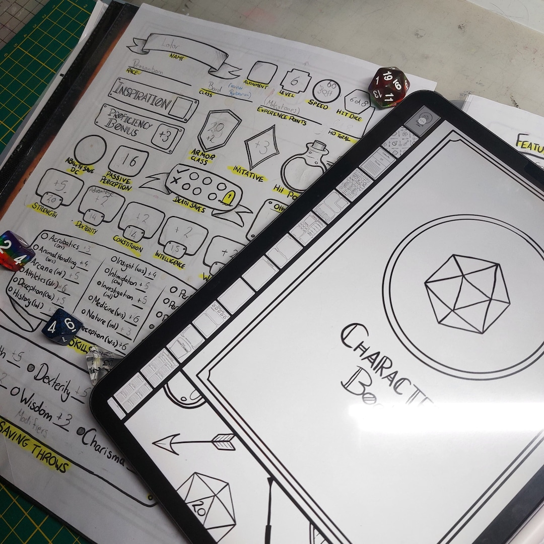 Dnd Character Journal (5E) - Printable - Etsy