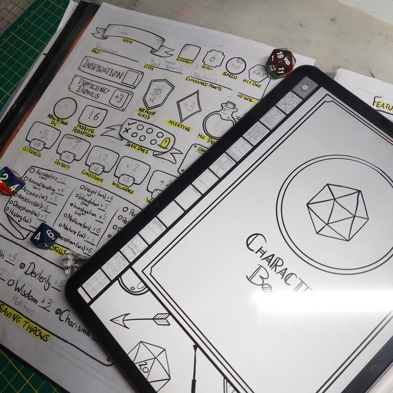 Dnd Character Journal (5E) - Printable - Etsy