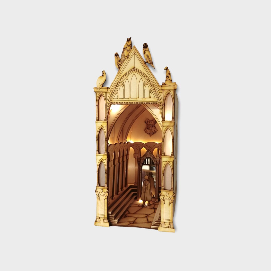 Book Nook Kit the Wizards Hall Cathedral Bookshelf / Bookcase Insert ...