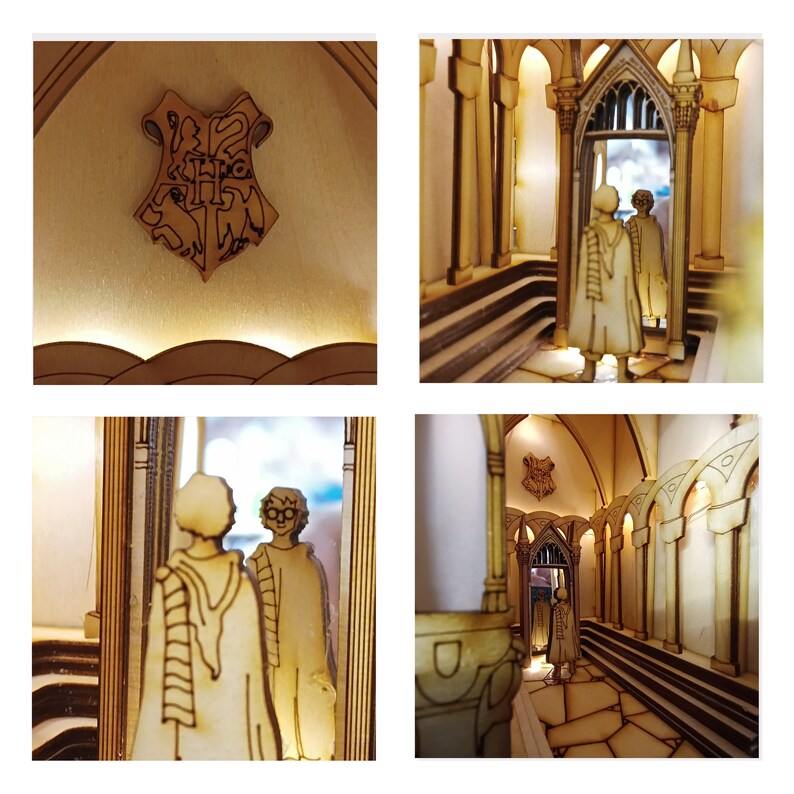 Book Nook Kit the Wizards Hall Cathedral Bookshelf / Bookcase - Etsy Sweden