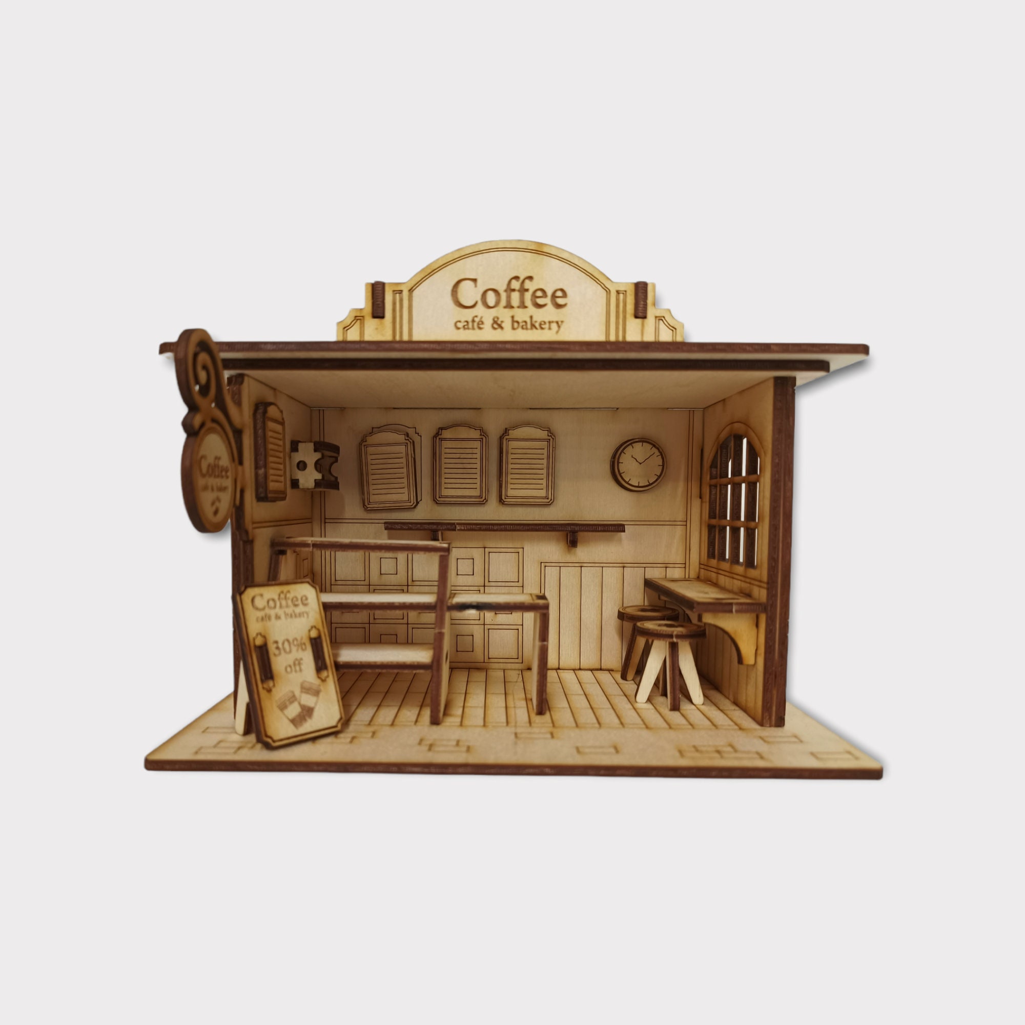 Coffee Shop Small Model Kit DIY Hobby 3D Puzzle Kitchen Decor - Etsy